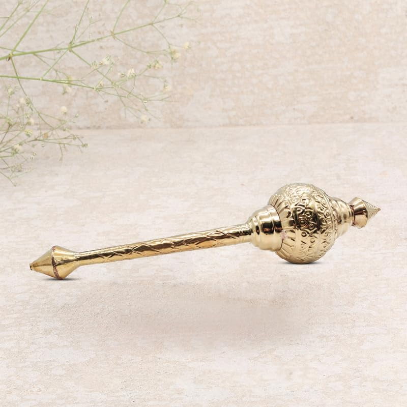 ROLIMOLI Pure Brass Hanuman ji ki Gada Brass Hanuman Gada Idol for ...