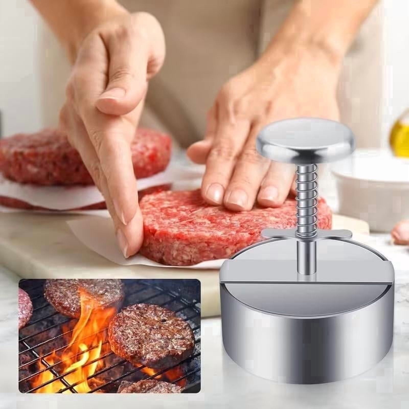 ROLITOTE Burger Press 4.5 inch, Stainless Steel Patty Maker, Spring ...
