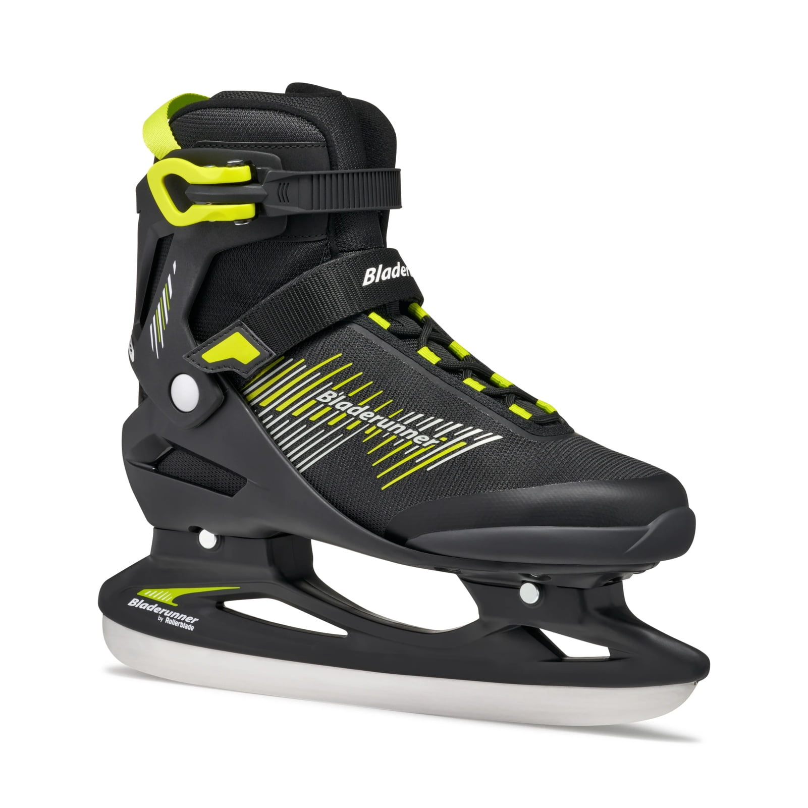 ROLLERBLADE Men's Bladerunner Igniter Black/Lime Ice Skates, Size: 13 ...