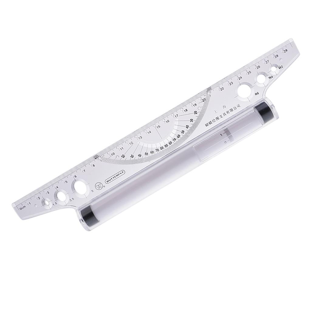 ROLLING PARALLEL RULER 12 Inch for Drawing Circles Angles Lines Charts ...