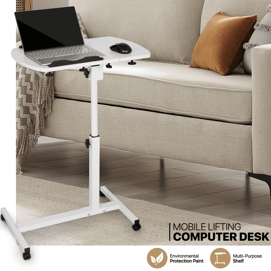[ROLLING SWIVEL LAPTOP DESK]Stand Up Workstation Adjustable Height ...