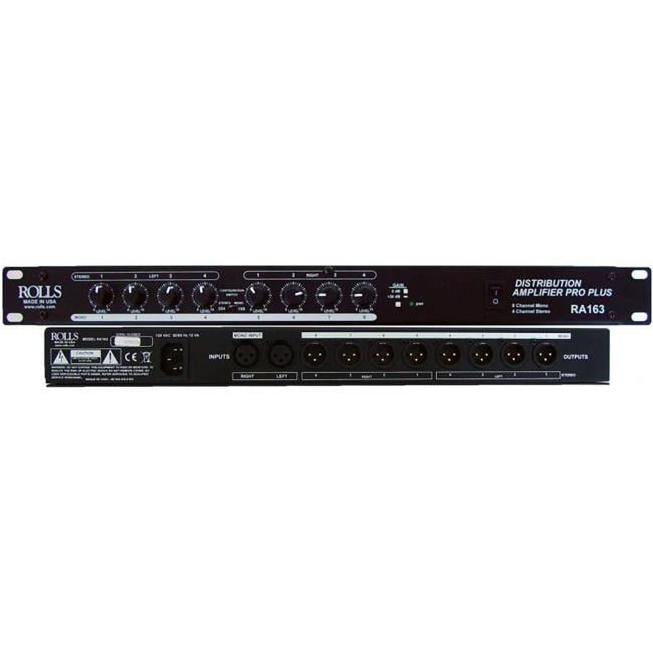 Rolls XLR Distribution Amp 8 CH Mono/4 CH Stero - Walmart.com