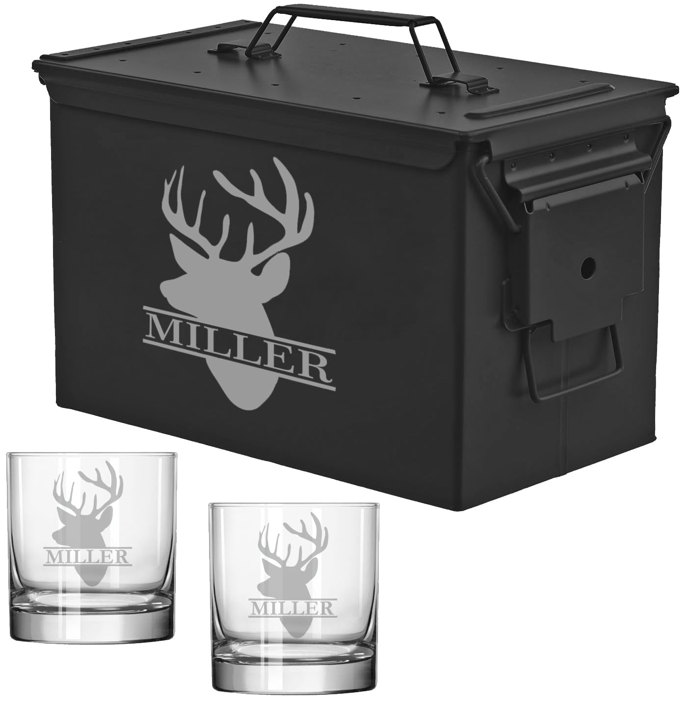 ROLYAD 50 Caliber Ammo Box Metal Ammunition Case Steel Storage Can with ...