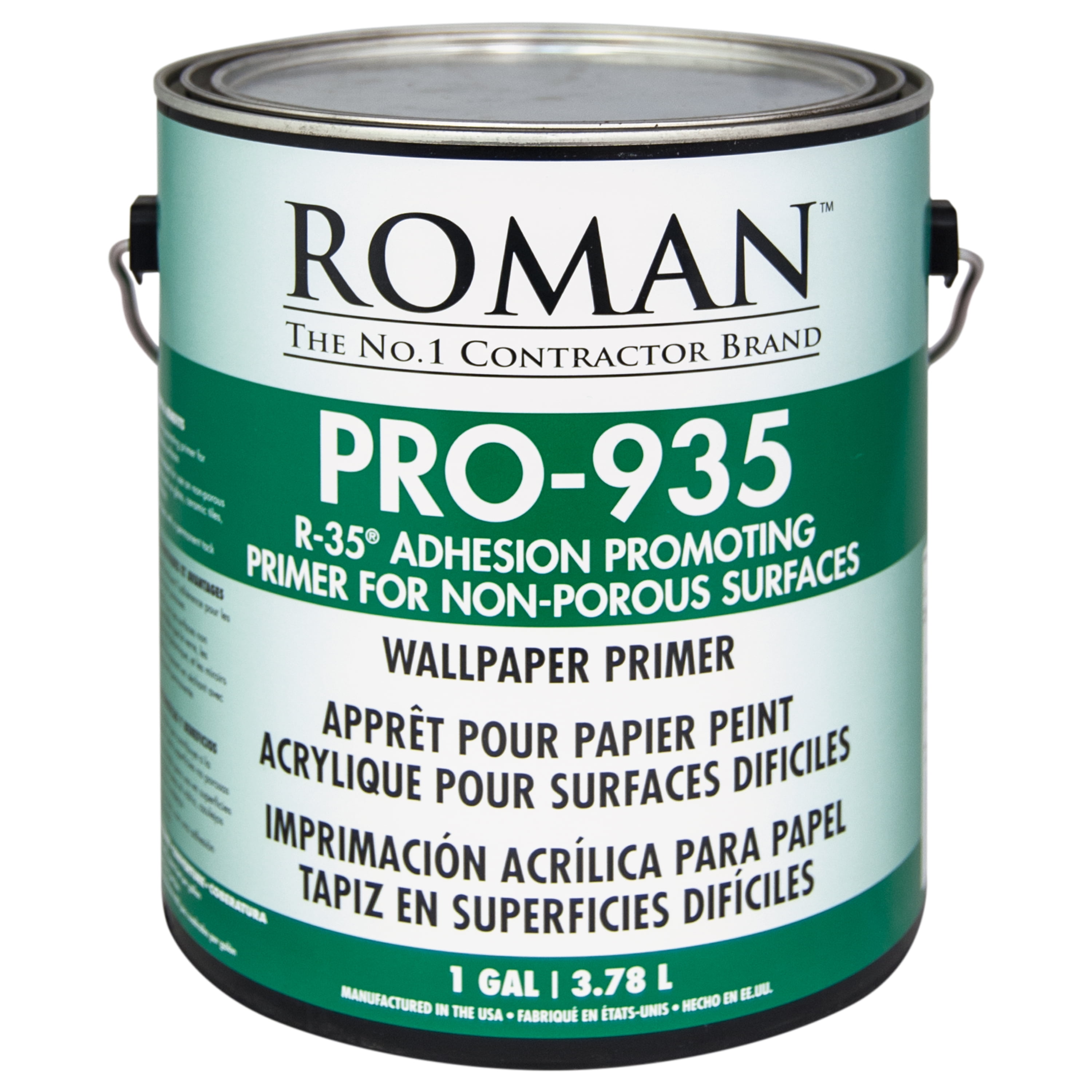 ROMAN PRO-935 R-35 Clear Acrylic Wallpaper Primer, Ideal for Tiles, 1 ...
