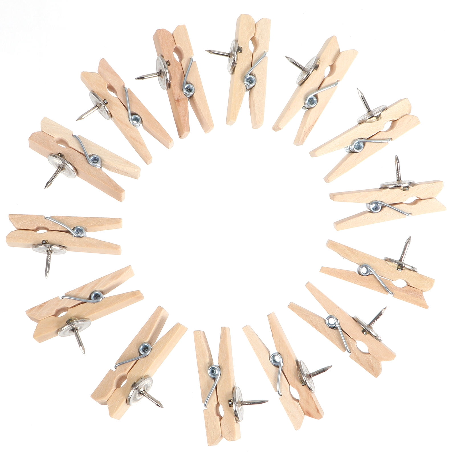 ROMANSENTIAL 1 Set Mini Photo Clips Wood Clips for Pictures Hanging ...