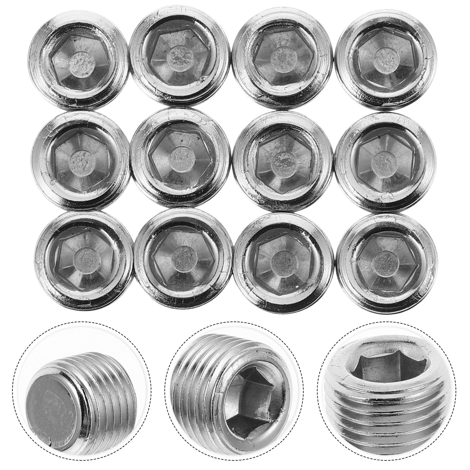 ROMANSENTIAL 12Pcs Durable Male Npt Threaded Pipe Plug Kit For Sanitary ...