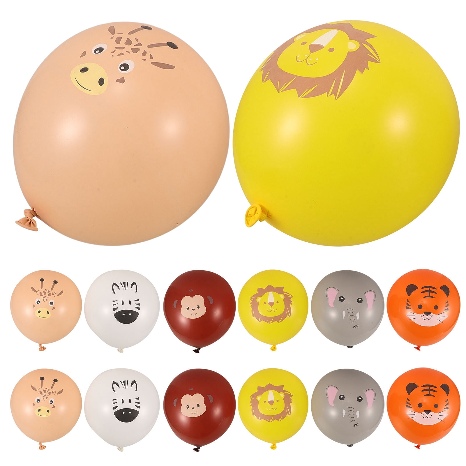 ROMANSENTIAL 12Pcs Latex Balloons Animal Print Balloon Jungle Animal ...