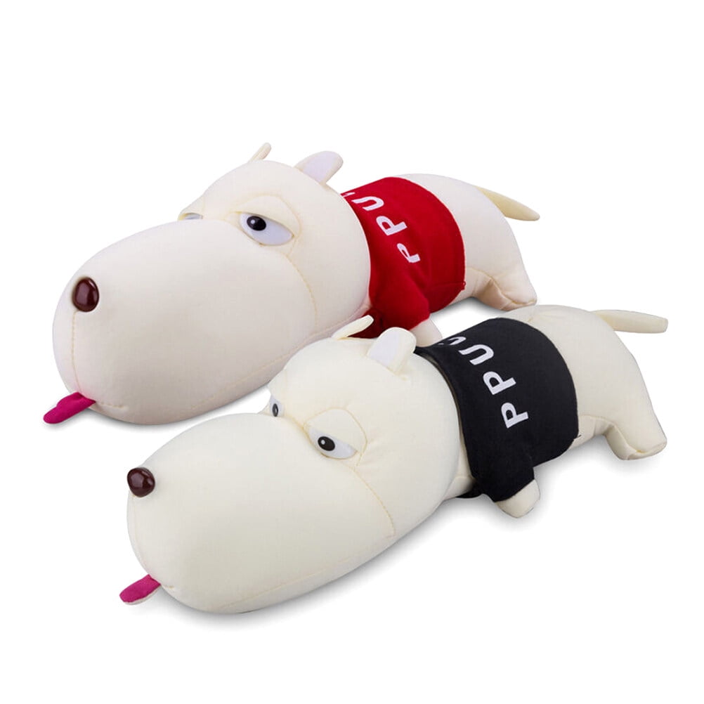 ROMANSENTIAL 1Pack Black Dog Shaped Plush Toy for Car Use 11.8x3.9x3 ...
