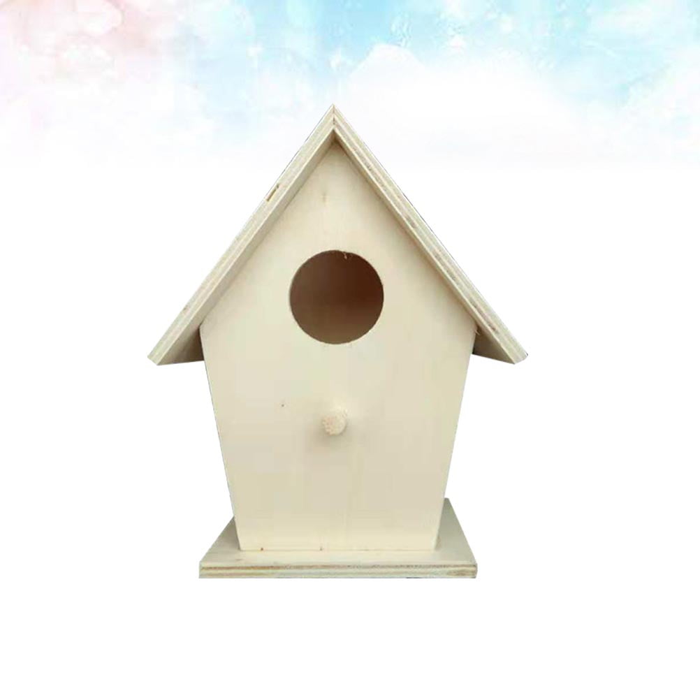 ROMANSENTIAL 1Piece Poplar Yellow Rectangular Bird Nest Box For ...