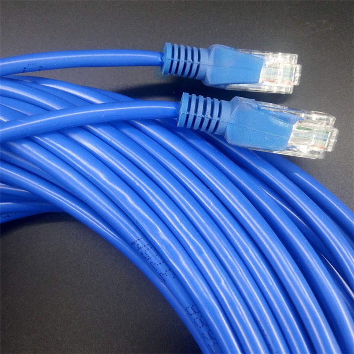 ROMANSENTIAL 1Set Blue Fiber Ethernet Cable With Backward Compatibility ...