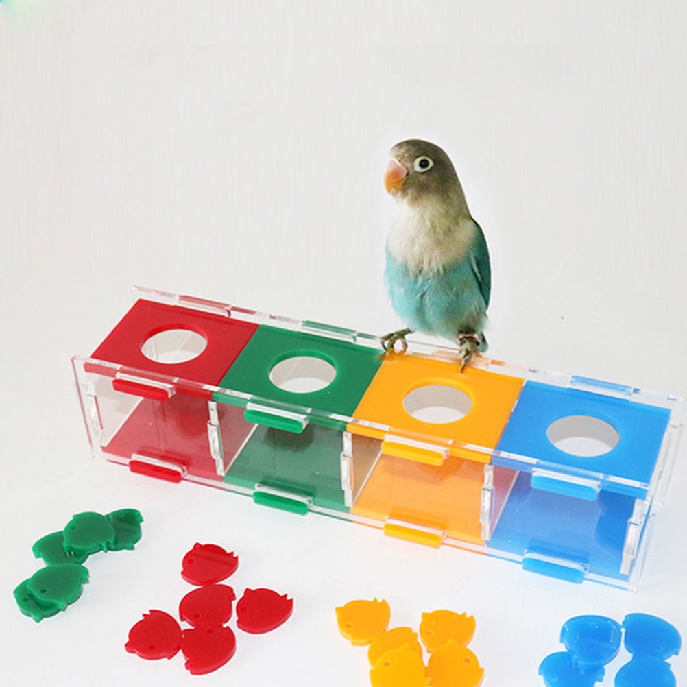 ROMANSENTIAL 1Set Macaw Toys Assorted Color Cage Playtime Coin Box Bird ...