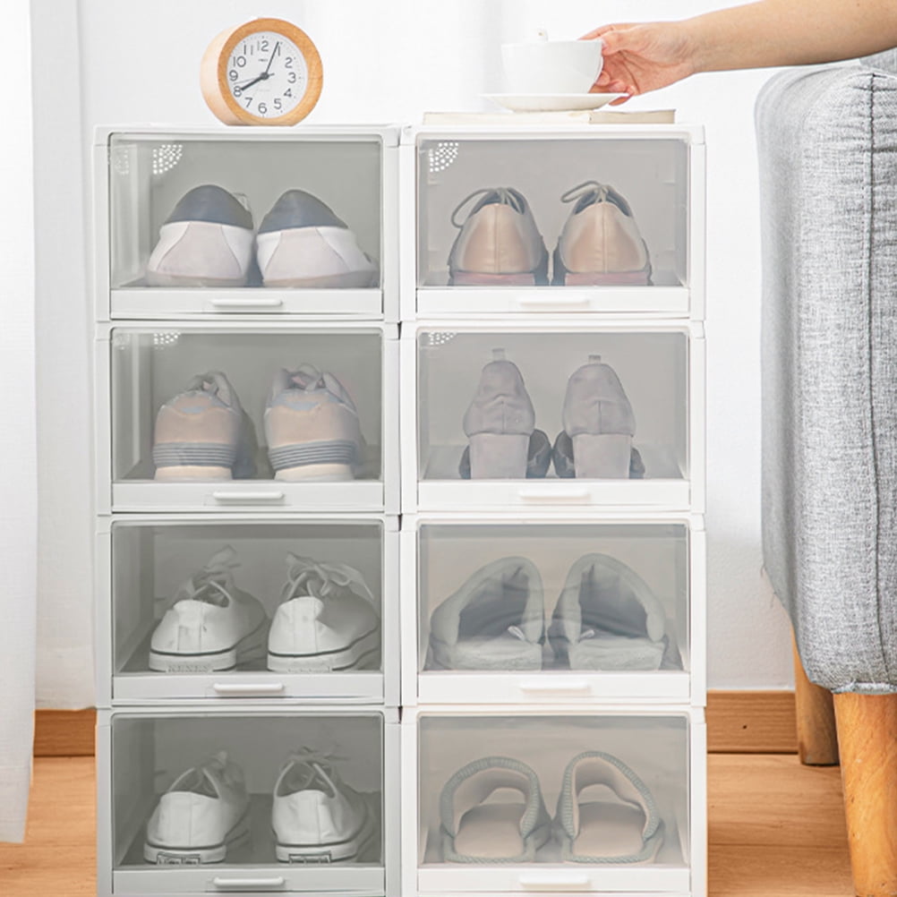 ROMANSENTIAL 1Set Shoes Container Plastic Shoe Storage Bins for Closet ...