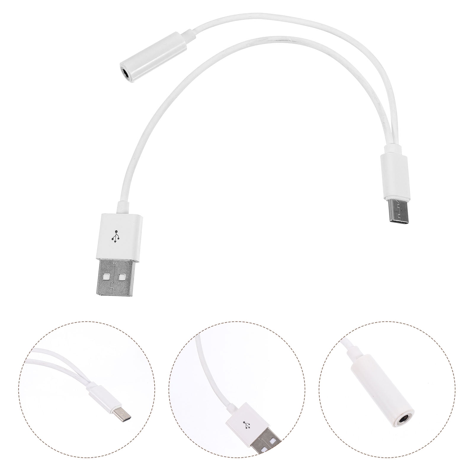 ROMANSENTIAL 1Set Usb-C to Aux Audio Jack Adapter for Audio Conversion ...