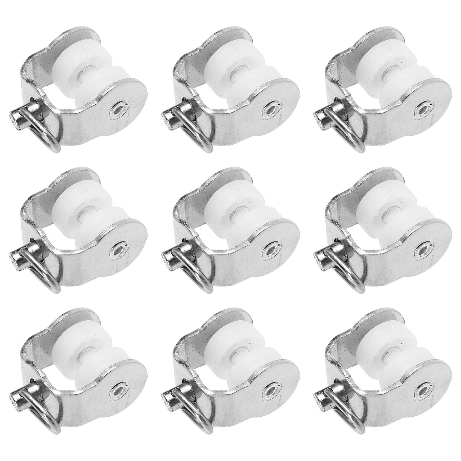 ROMANSENTIAL 20Pcs Hanging Rail Track Pulley Silver for Curtain Tracks ...