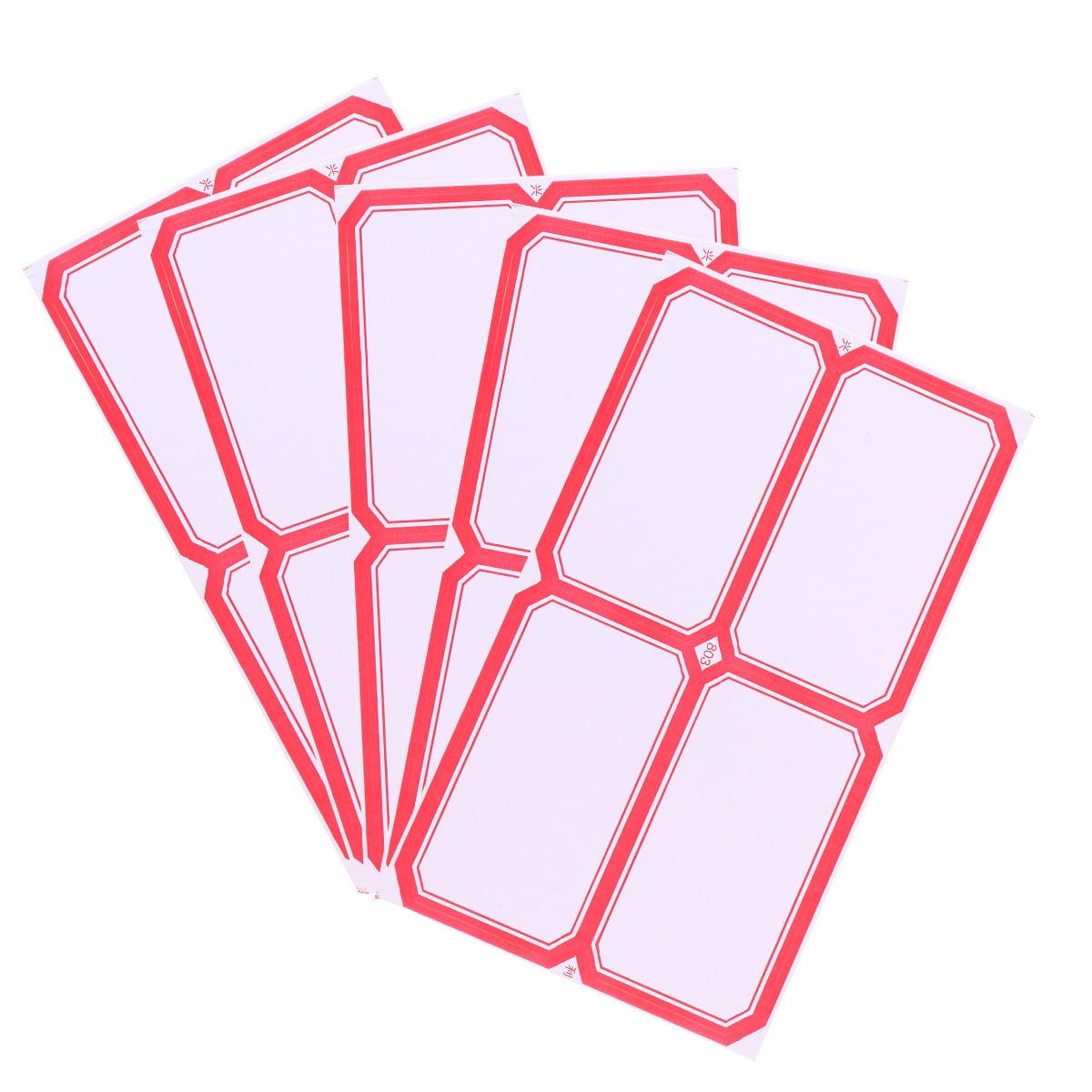 ROMANSENTIAL 240Pack Red PVC Label Paper for Organization Marking Name ...