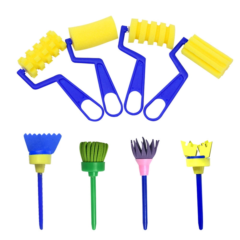 ROMANSENTIAL 27Pcs Sponge Painting for Kids Art Supplies Assorted Color ...