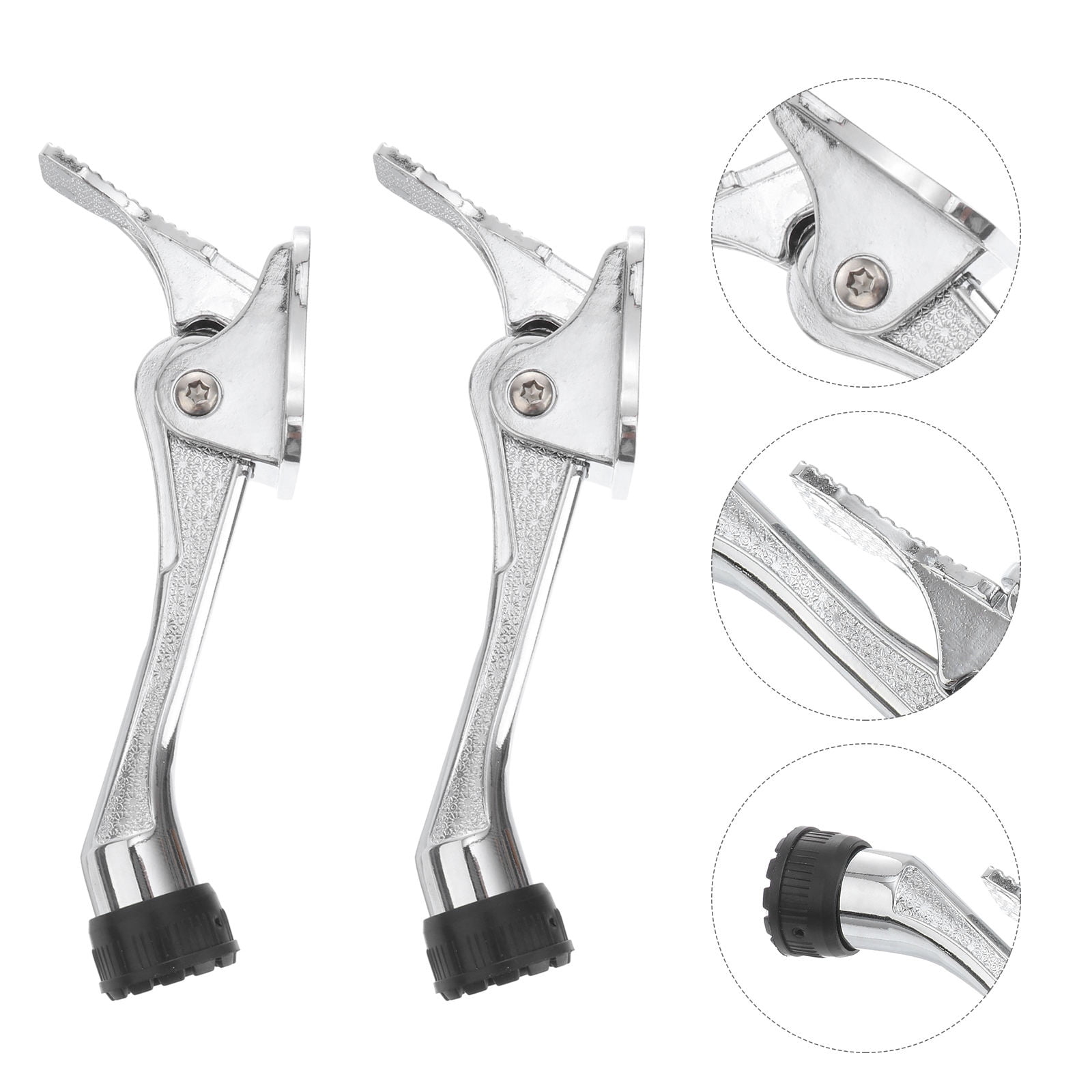 ROMANSENTIAL 2Pcs Heavy Duty Door Stopper Commercial Kickdown in Silver ...