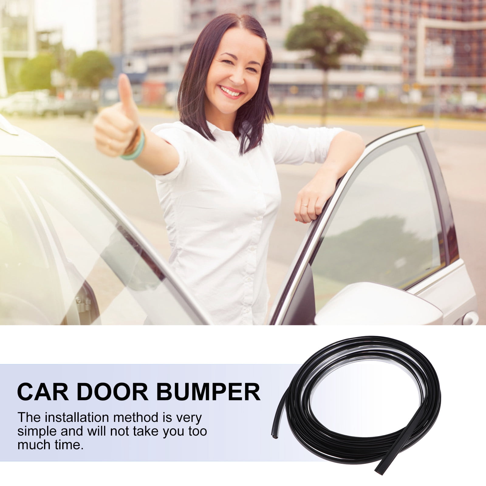 ROMANSENTIAL 2Set Car Door Sill Plate Protectors in Silver for Car ...
