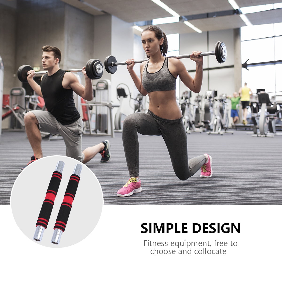 ROMANSENTIAL 2Set Dumbbell Connector Dumbbell Connecting Rod for Men ...