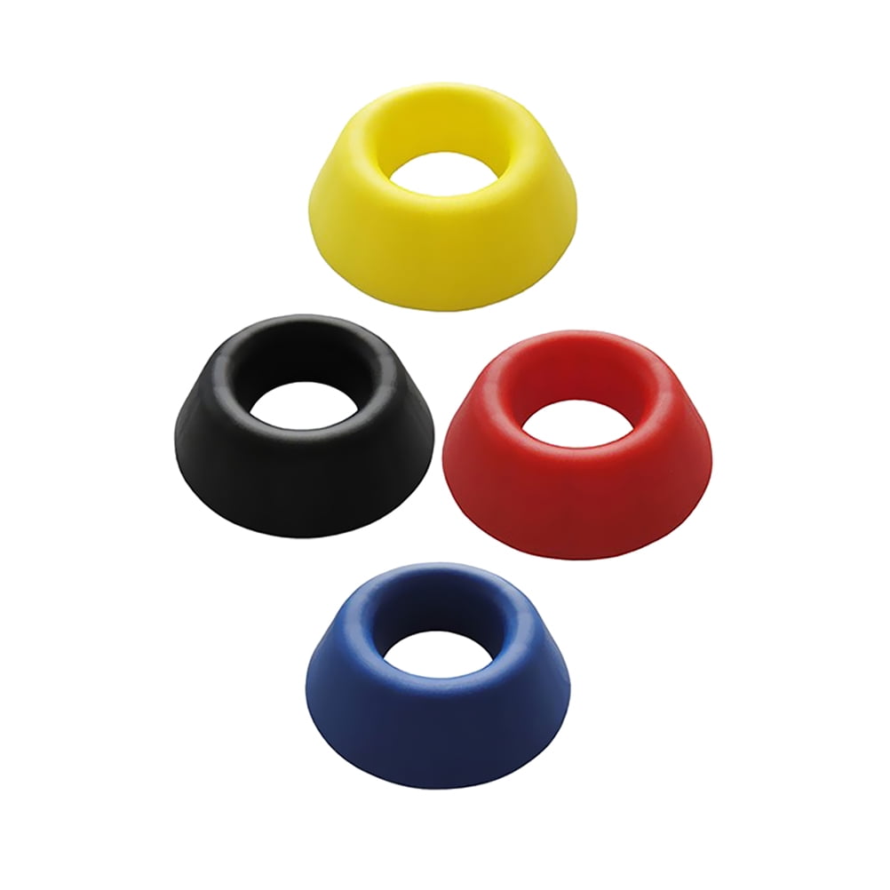ROMANSENTIAL 30Pack Yellow Round Plastic Ball Stand for Sports Fans ...