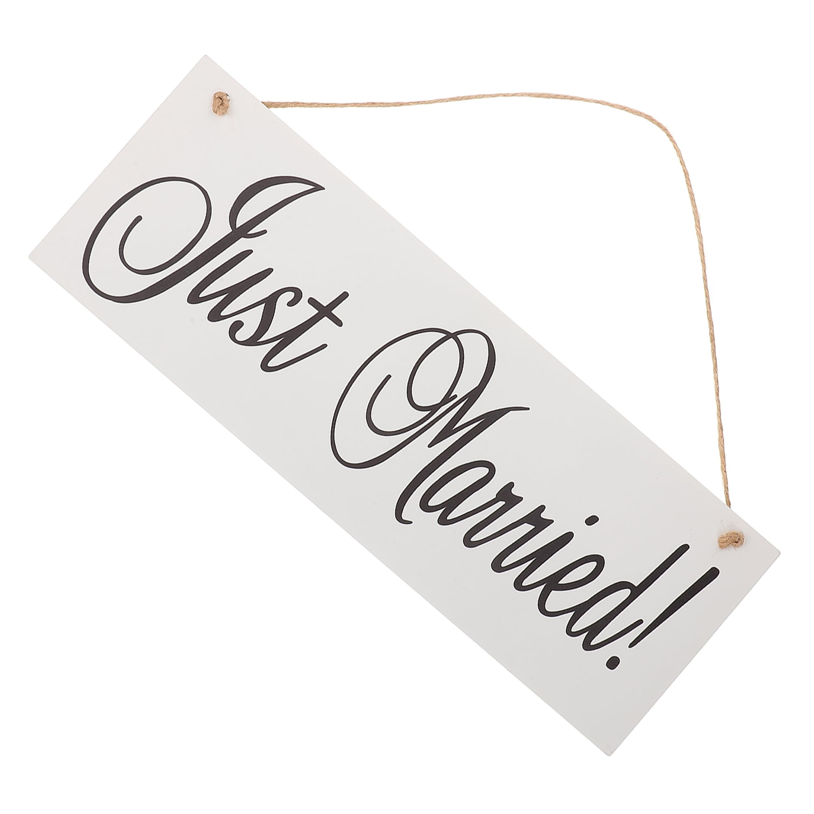 ROMANSENTIAL 50Pack Wedding Decorative Sign Just Married Hanging Wooden ...