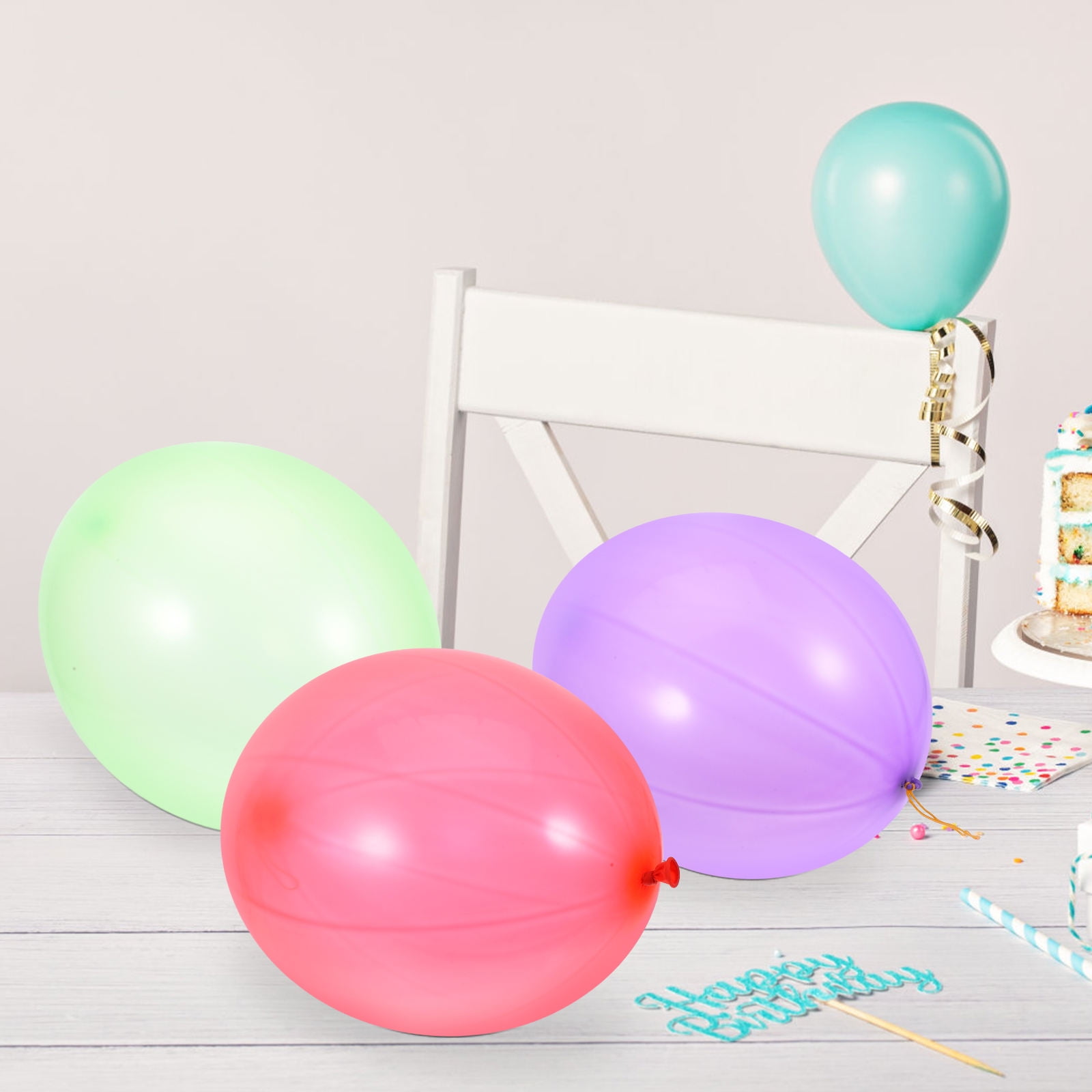 ROMANSENTIAL 50Pcs Punch Balloons Assorted Color Latex Inflatable For ...