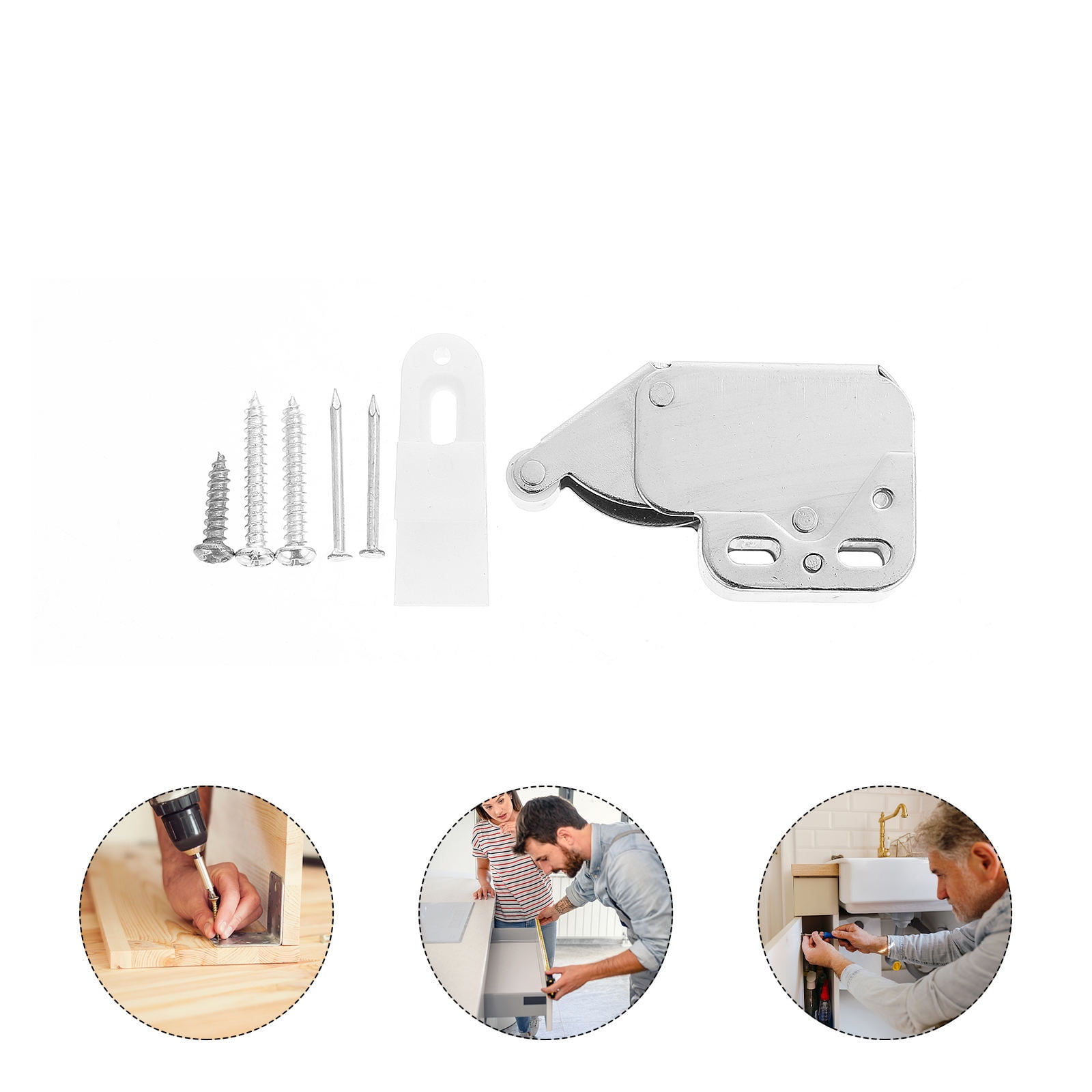 ROMANSENTIAL 6Pcs Push-in Touch Lock Sliding Cabinet Locks for ...