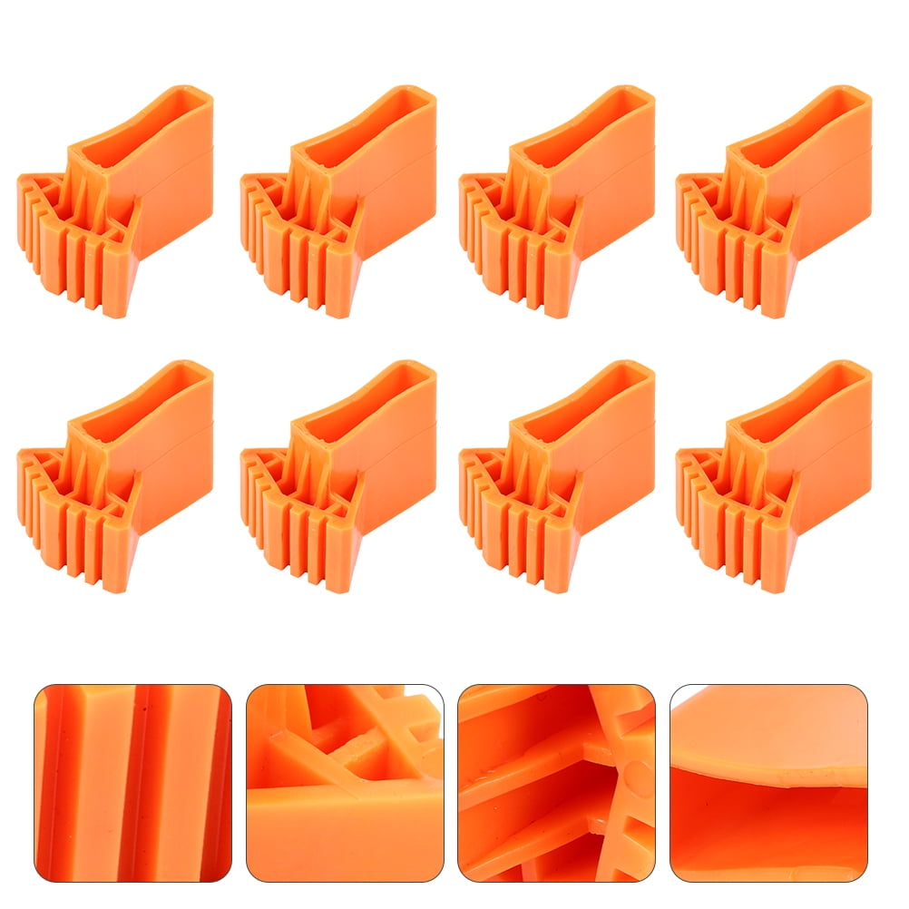 ROMANSENTIAL 8Pcs Replacement Rubber Feet for Ladder in Orange 9x6.5cm ...