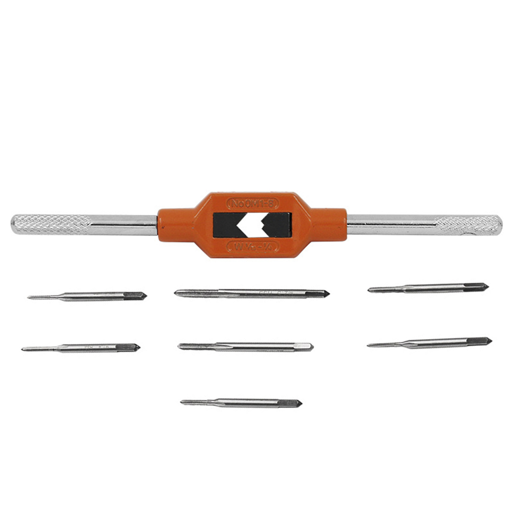 ROMANSENTIAL 8Pcs Steel Ratchet Tap Wrench Tapping Holder Tool for Hand ...