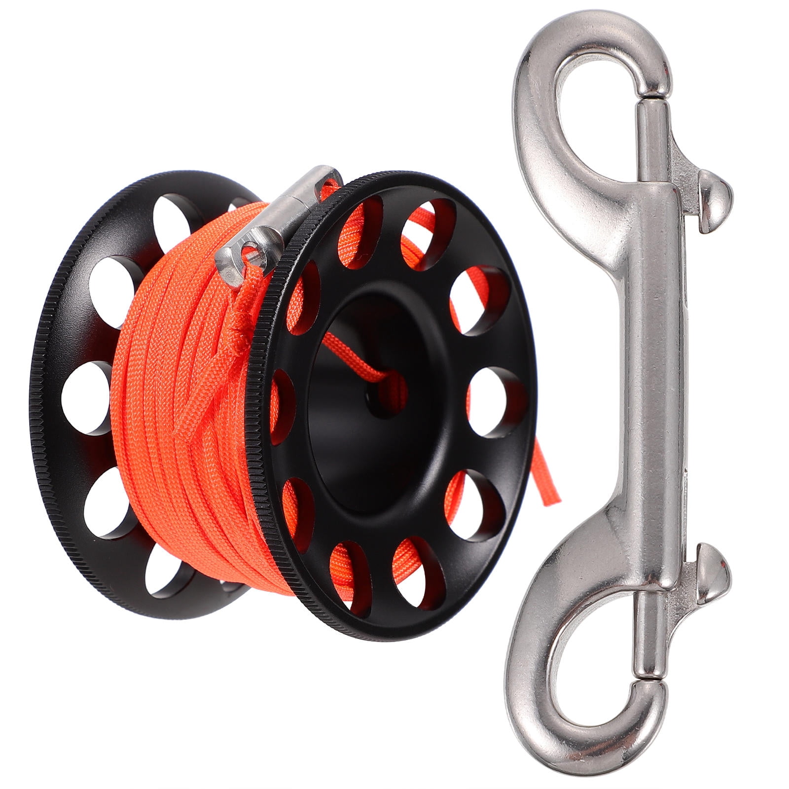 ROMANSENTIAL Aluminum Square Scuba Diving Spool with Anti-Tangle Device ...