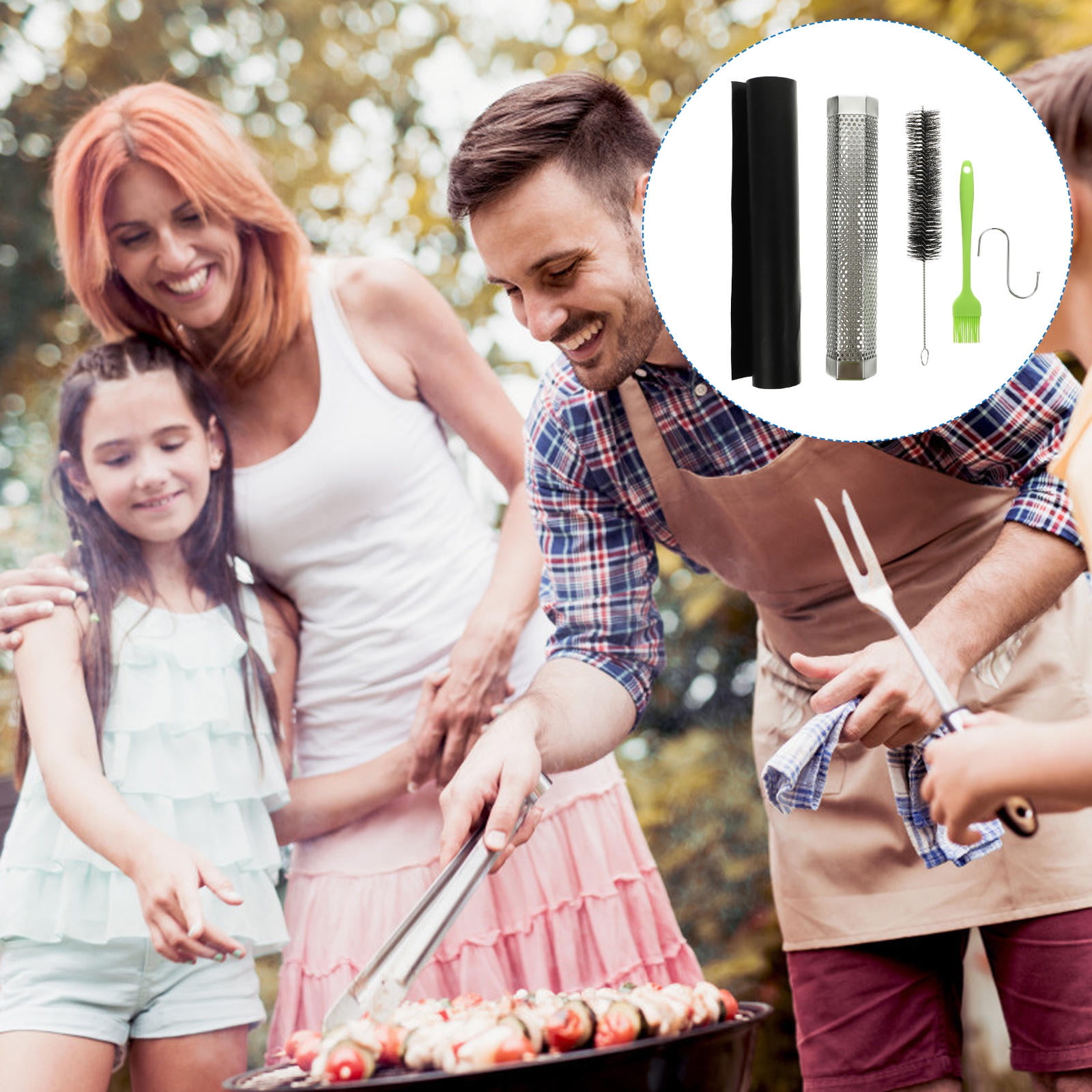 ROMANSENTIAL BBQ Smoker Tube 1 Set for Outdoor Barbecue and Camping Tool Accessories - Walmart.com