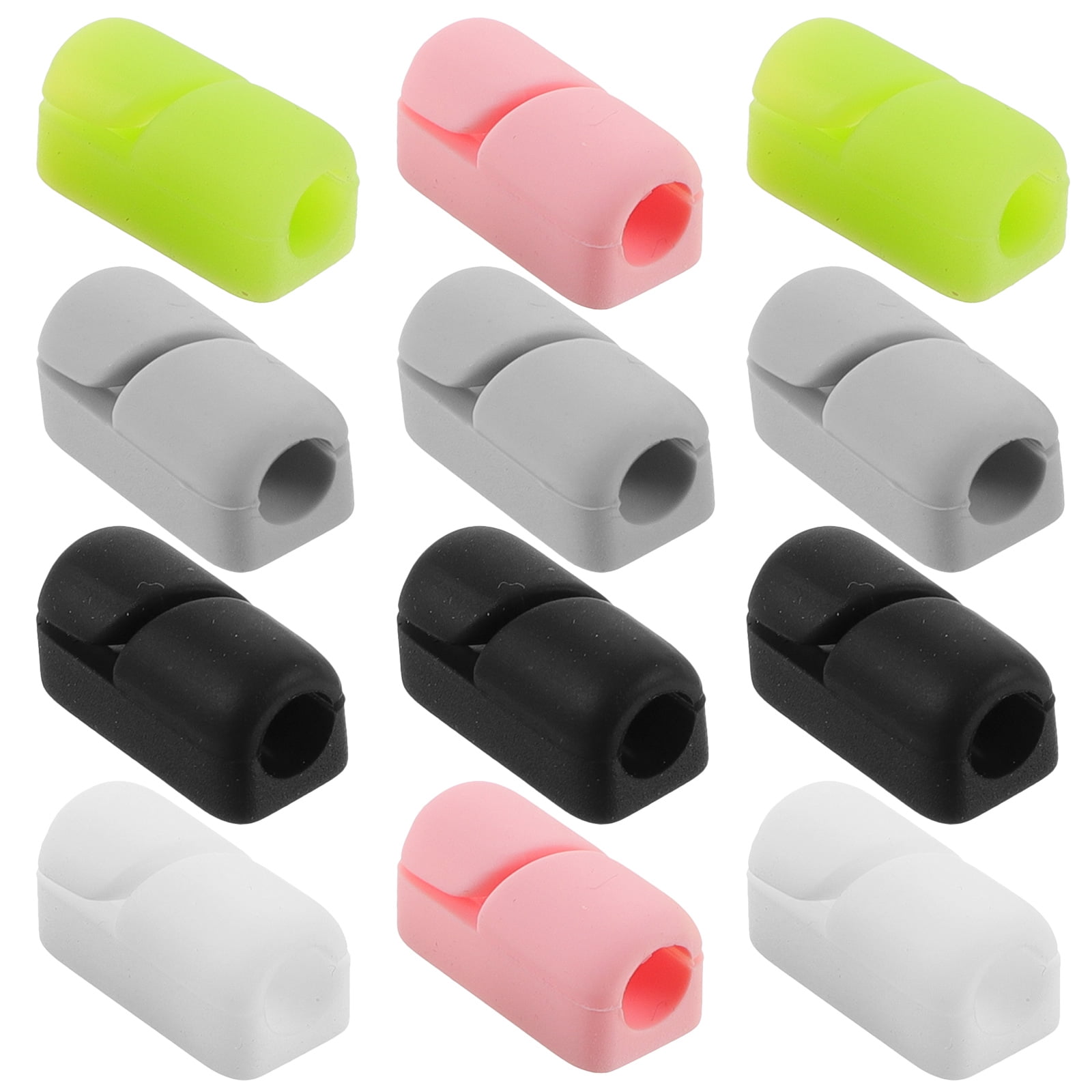 ROMANSENTIAL Cable Management Clips 12Pcs Assorted Color for Office Use Wire Control and Tangle ...