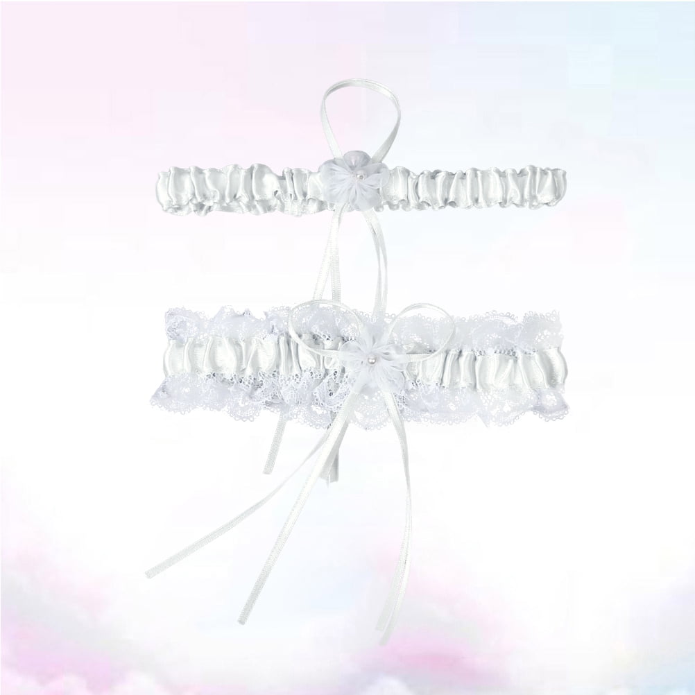 ROMANSENTIAL Elegant Bridal Garters 1 Pair Lace Leg Garter Belts for ...