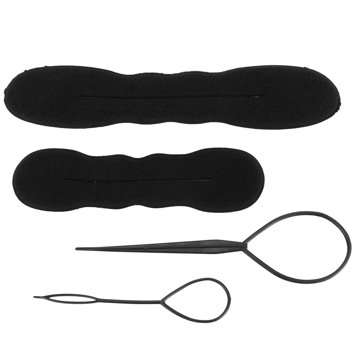 ROMANSENTIAL Hair Braiding Kit Braid Tool 1Set Donut Shape Black Color ...