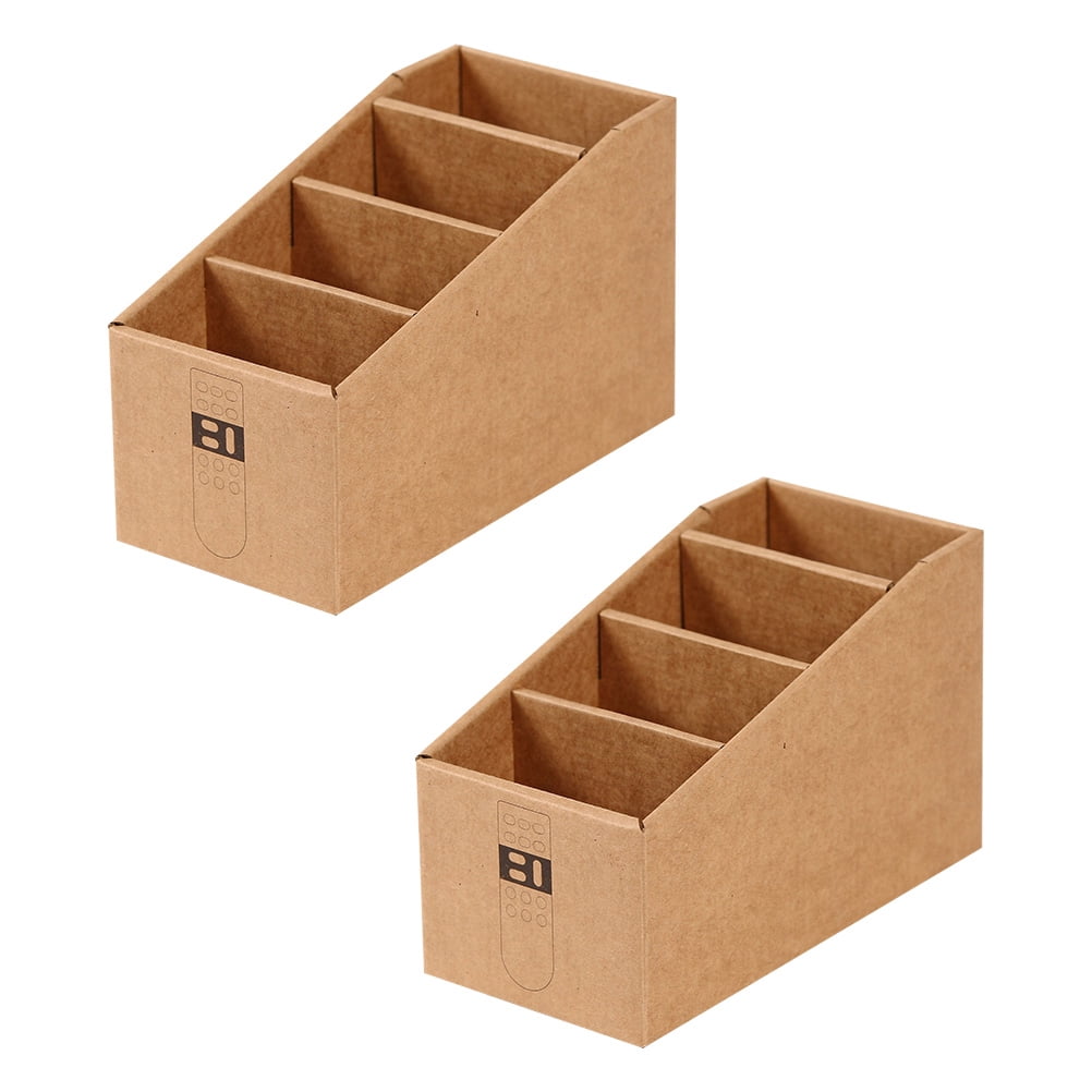 ROMANSENTIAL Light Brown Paper Multi-Grid Storage Holders for Bathroom ...
