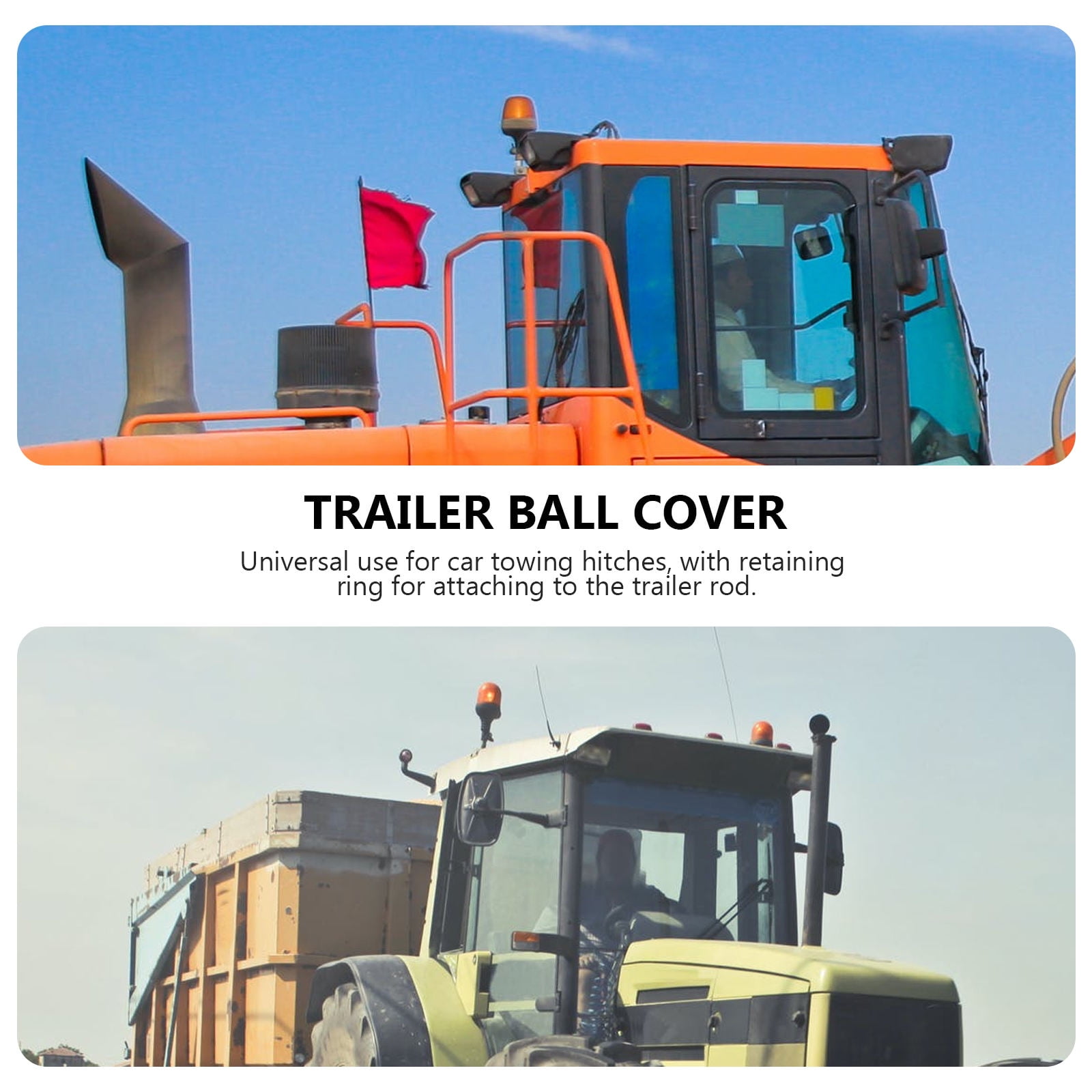 ROMANSENTIAL Nylon Black Towing Hitch Cover for Trailer Coupling ...