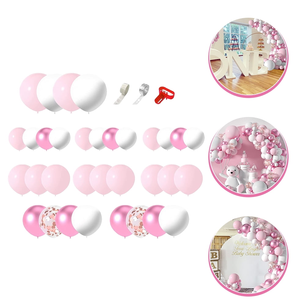 ROMANSENTIAL Pink Balloon Garland Arch 12x5cm Latex Paper Simple yet ...