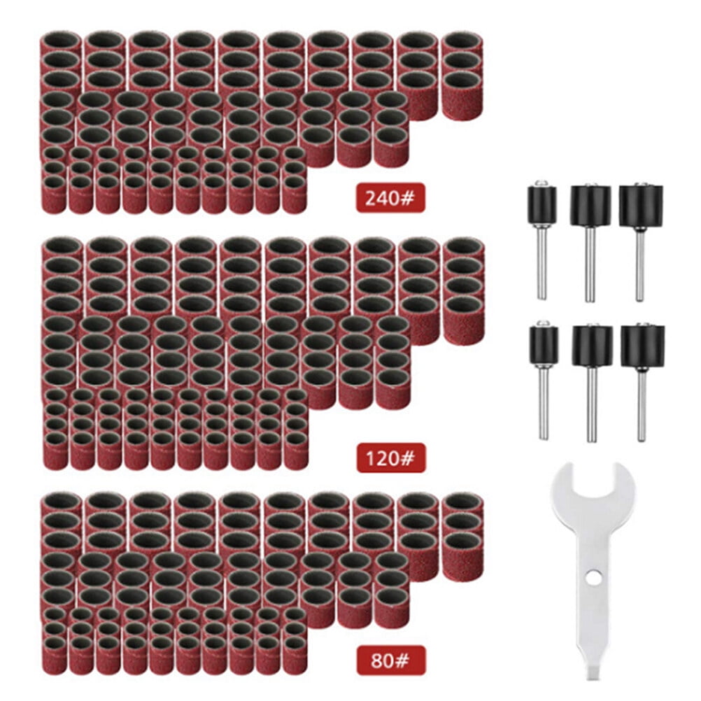 ROMANSENTIAL Polishing Materials 307Pcs Emery Circle Rubber Polishing ...