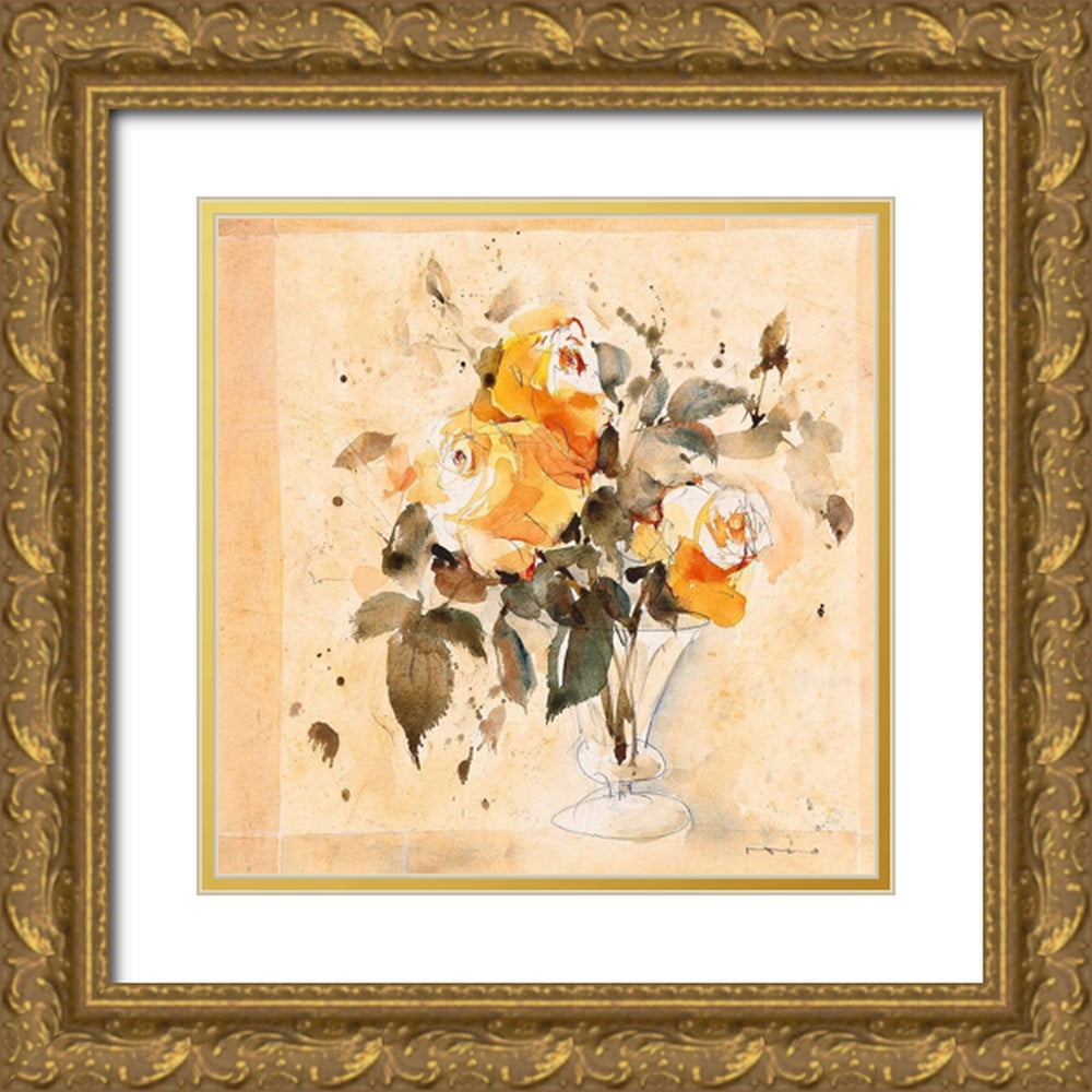 ROMO-Rolf Morschhauser 15x15 Gold Ornate Wood Framed with Double ...