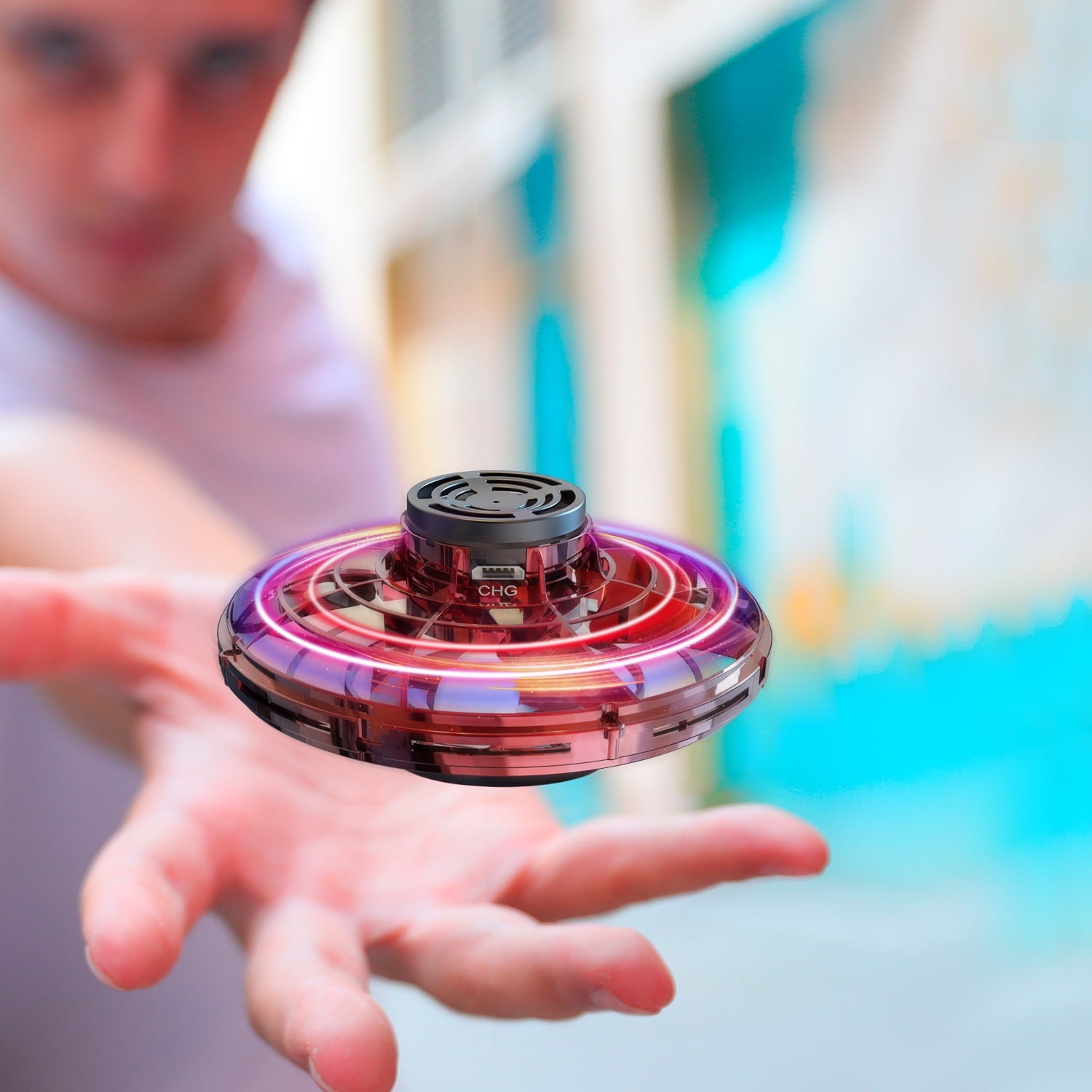 ROMYSE Flying Spinner Mini Drone,UFO Fly Ball Toy with 360° Rotating ...