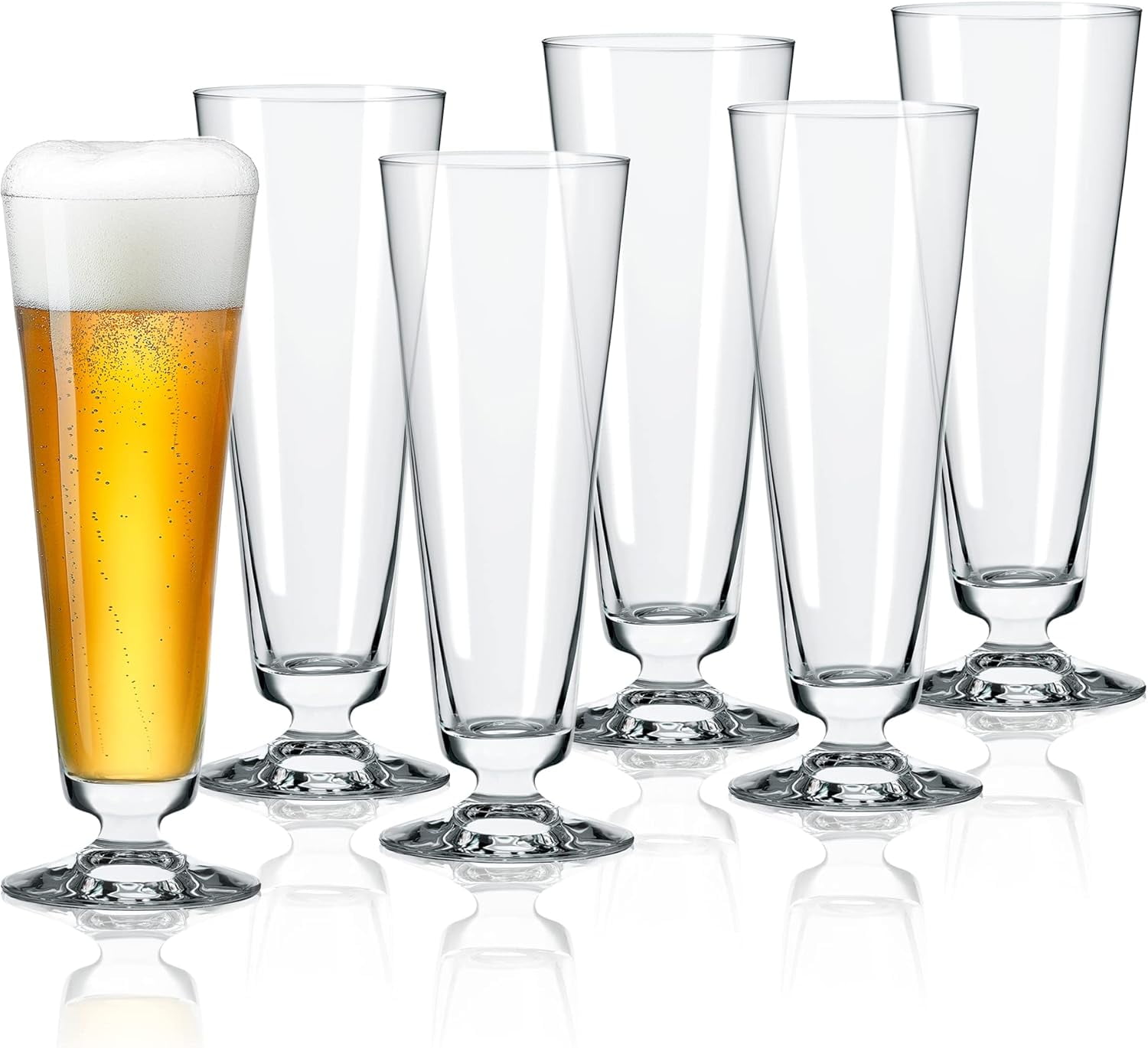 RONA Classic Pilsner Glass | 16 oz. | Set of 6 | - Walmart.com