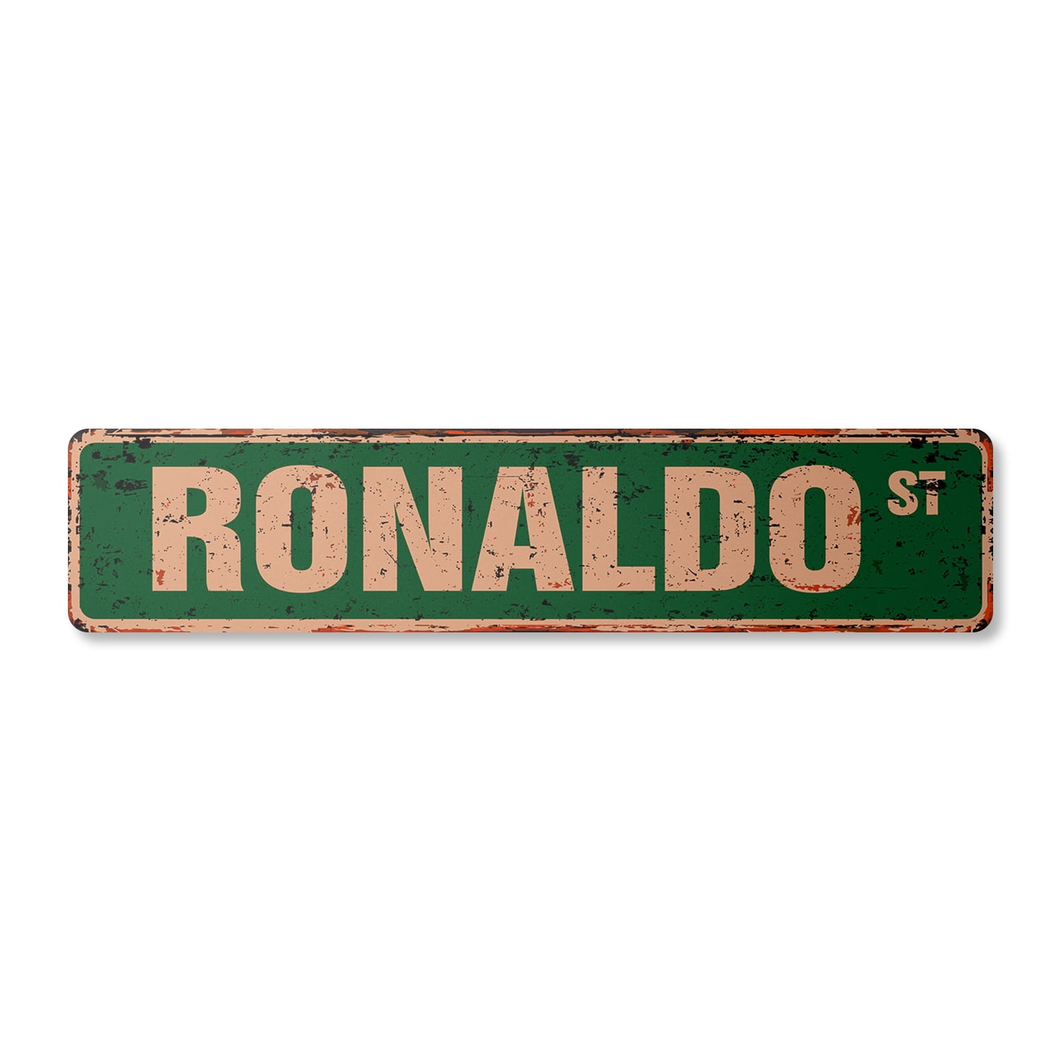 RONALDO Vintage Plastic Street Sign Childrens Name Room Sign | Indoor ...
