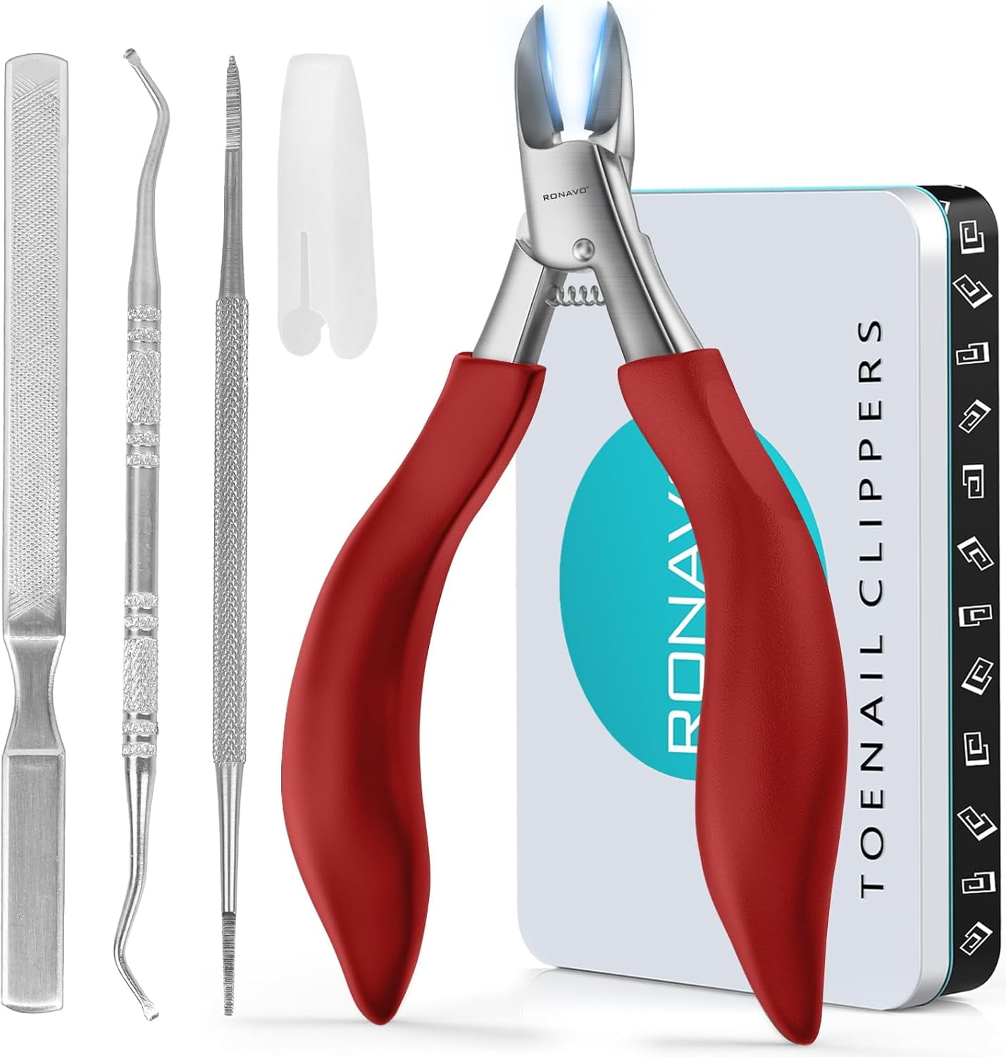 Customer reviews for RONAVO Nail Clippers Set - Ingrown Toenail Treatment & Toenail Clippers for ...