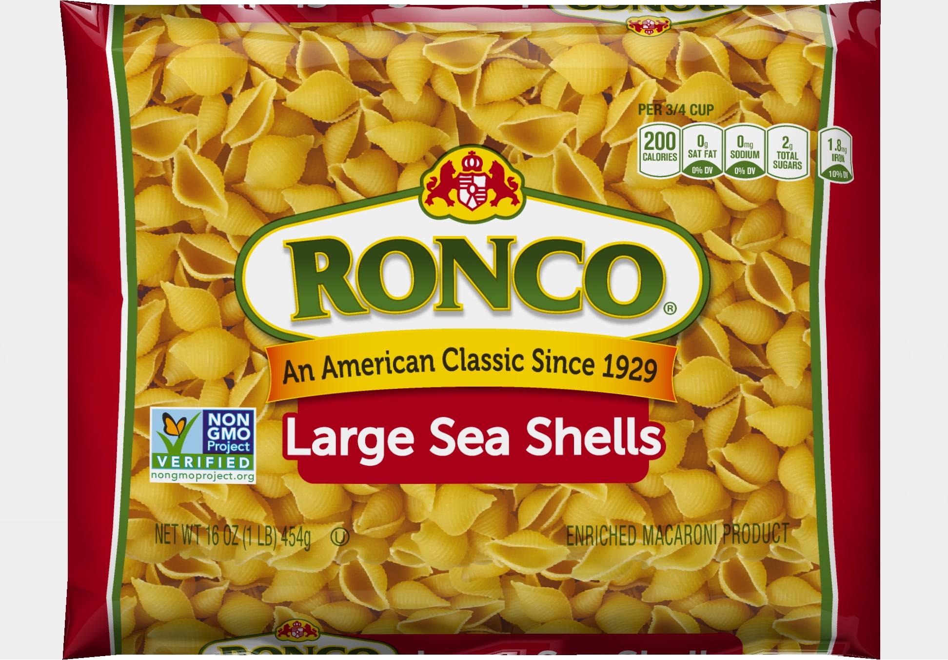 Ronco 16 oz Large Pasta Sea Shells - Walmart.com