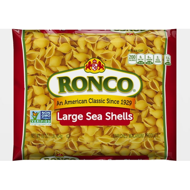 Ronco 16 oz Large Pasta Sea Shells - Walmart.com