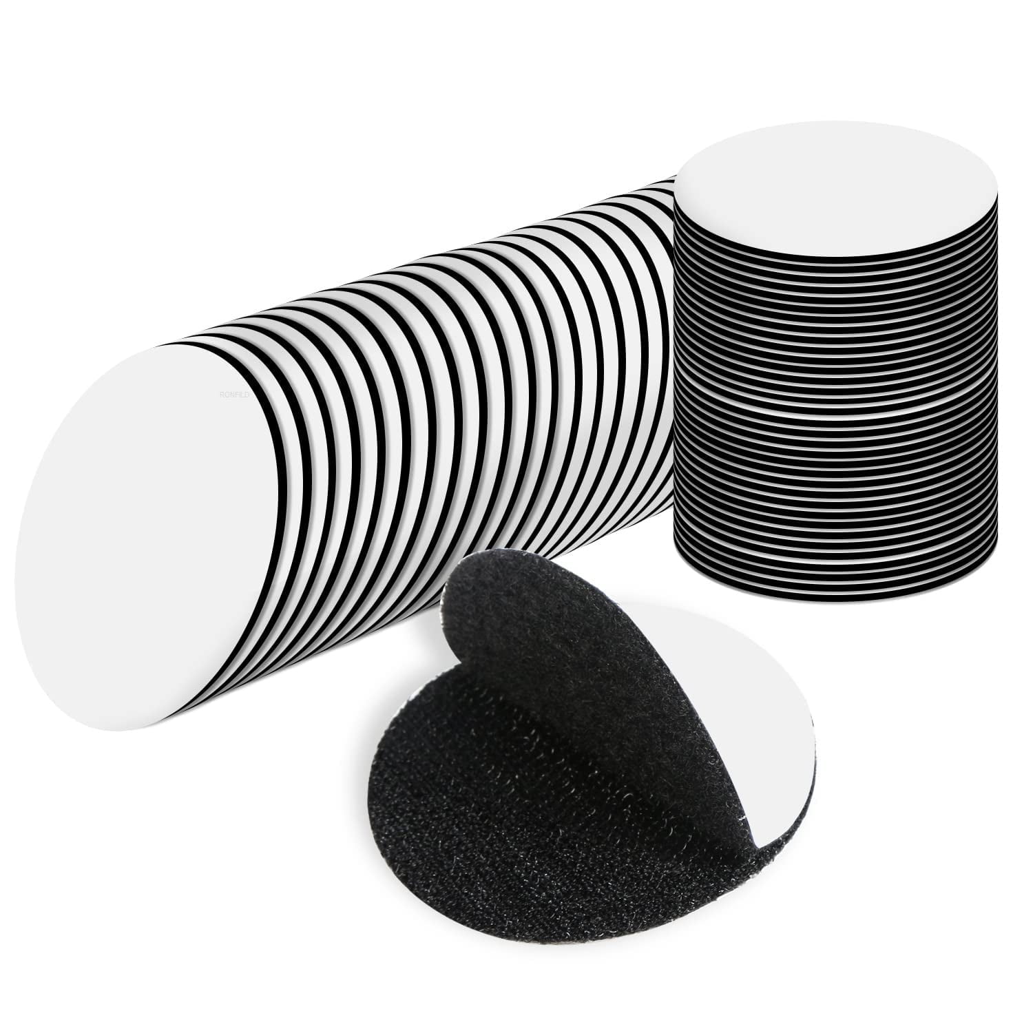 RONFILD 10 Pcs 25 inch Double Sided Hook Loop Dots Tape with Adhesive ...