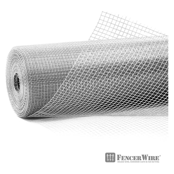 RONG-3 23 Gauge Galvanized Hardware Cloth with Mesh Size 1/4" x 1/4" (2 ...