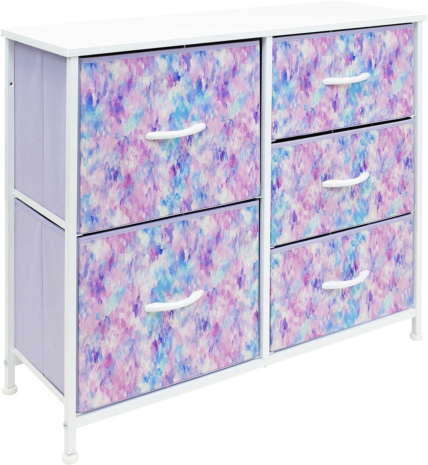 RONG-3 5 Drawers Dresser Kids Bedroom Furniture Storage Chest Organizer ...