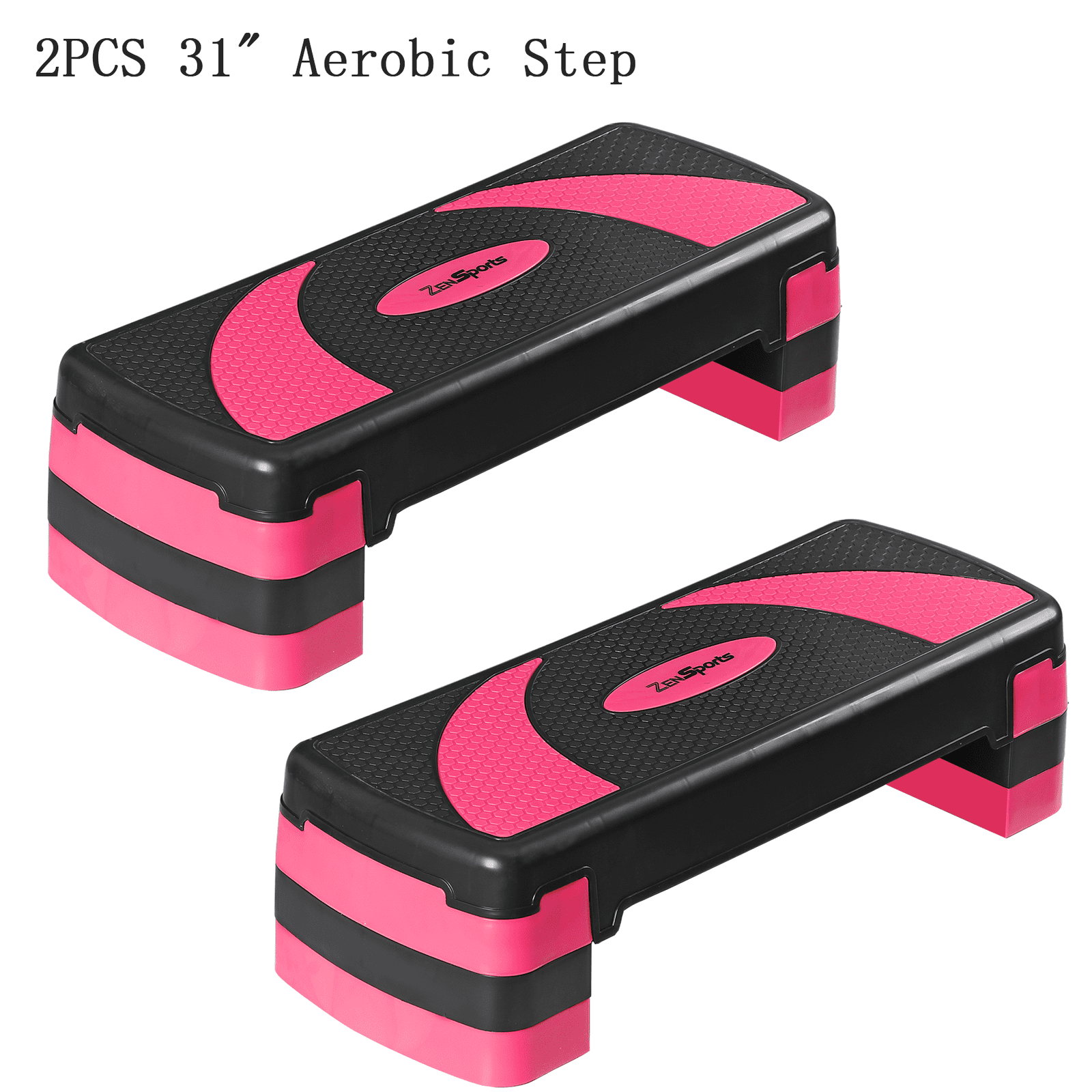 RONG-3 Aerobic Step Exercise Platform Stepper with 4 Risers,Home Gym ...