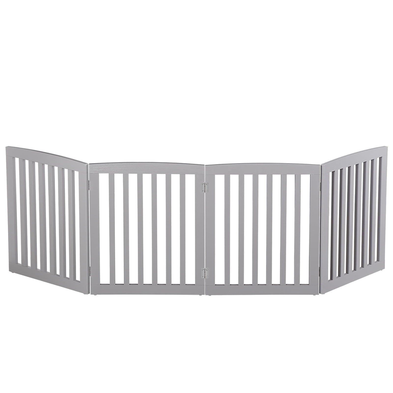RONG-3 Free Standing Pet Gate for Dog Cat, Wooden Dog Gates for Doorway ...